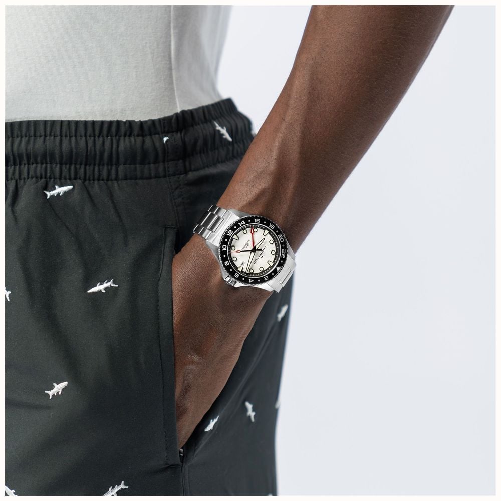 Hamilton Khaki Navy Scuba Automatic GMT (43mm) Grained White Dial ...