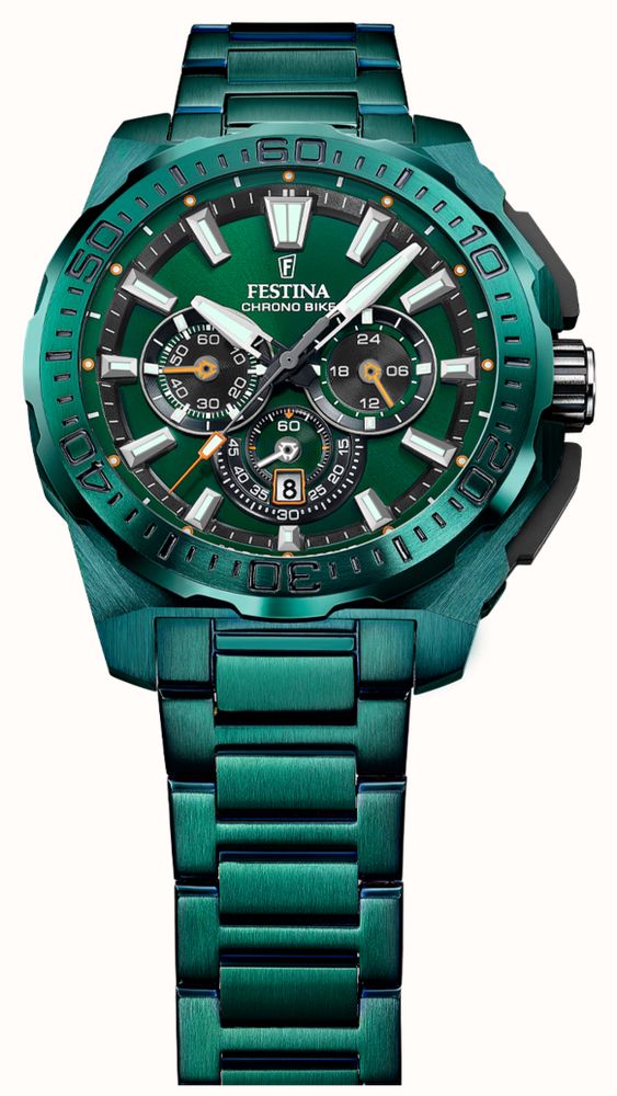 Festina Chrono Bike 2025 Special Edition (45.5mm) Green Dial / Green ...