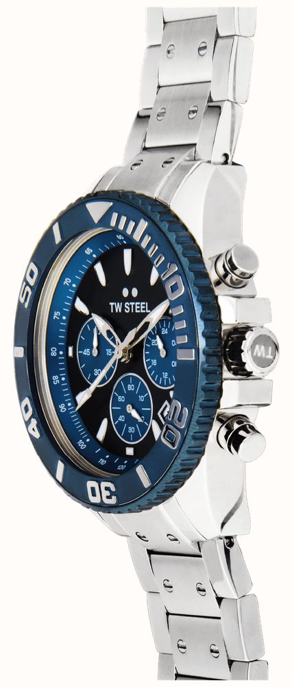 TW Steel Men's Vanceur Diver (42mm) Black Blue Dial / Stainless Steel Bracelet VA6 - First Class ...