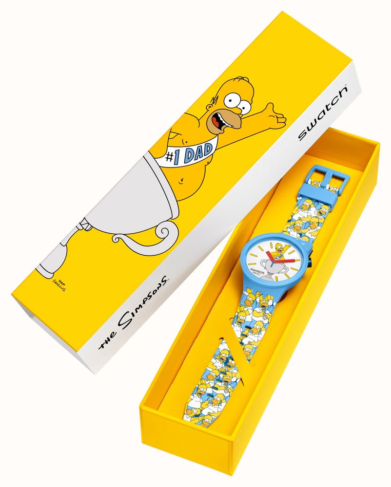 Swatch X The Simpsons BEST. DAD. EVER. (47mm) Homer-Printed Dial ...