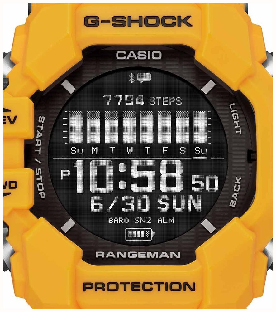 Casio Master Of G Rangeman GPR-H1000 Tough Solar HR GPS - Yellow GPR ...