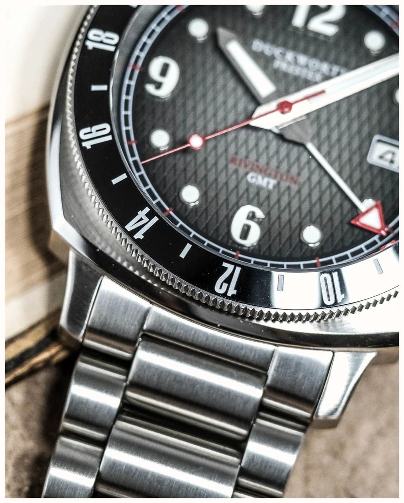 Duckworth Prestex Rivington GMT (42mm) Black Fumé Waffle Dial ...
