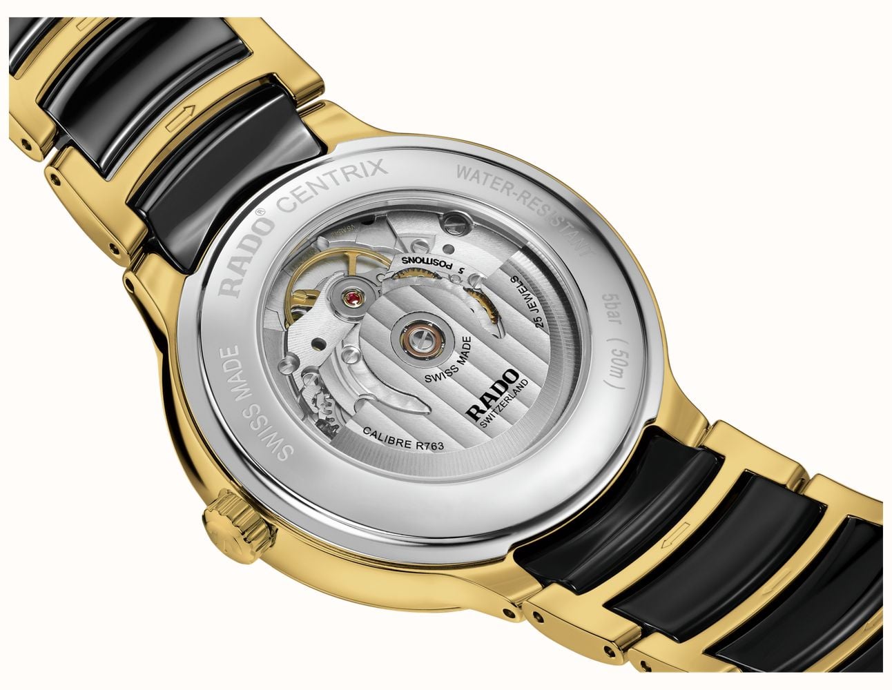 RADO Centrix Automatic Diamonds (39.5mm) Black Dial / Black High-Tech ...