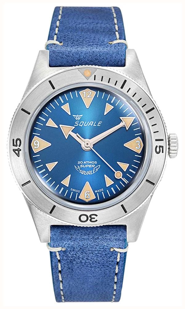Squale Super-Squale Big-Arrows (38mm) Sunray Blue Dial / Blue Italian ...