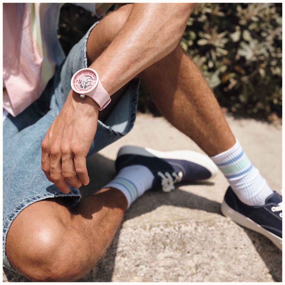 Swatch BIG BOLD NEXT C-PINK | Pale Pink Silicone Strap SB03P100 - First ...