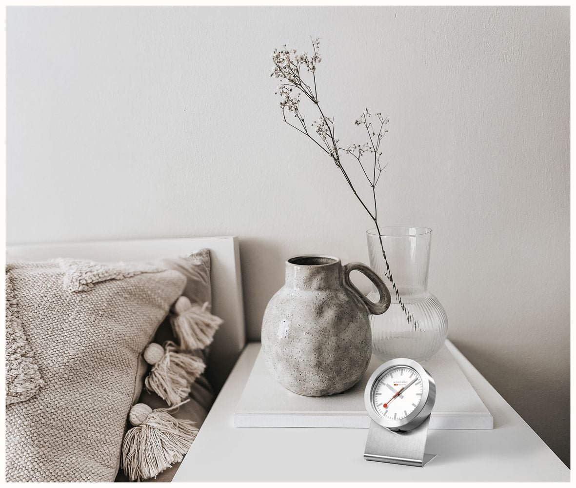 Mondaine SBB Magnet Clock (50mm) White Dial / Silver-Tone Aluminium ...