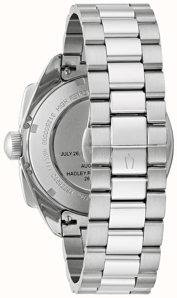 Bulova Lunar Pilot Chronograph (43.5mm) Black Dial / Stainless Steel ...