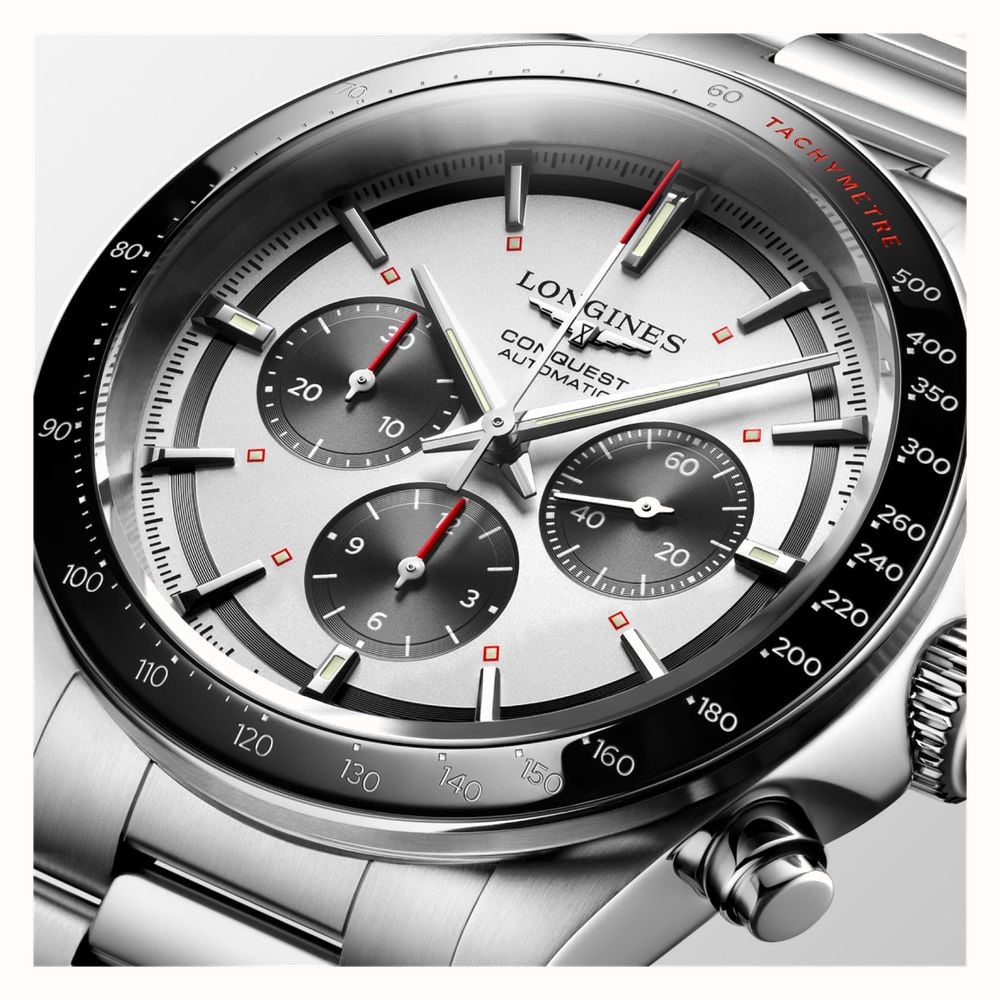 LONGINES Conquest Automatic Chronograph (42mm) Silver Dial / Stainless ...
