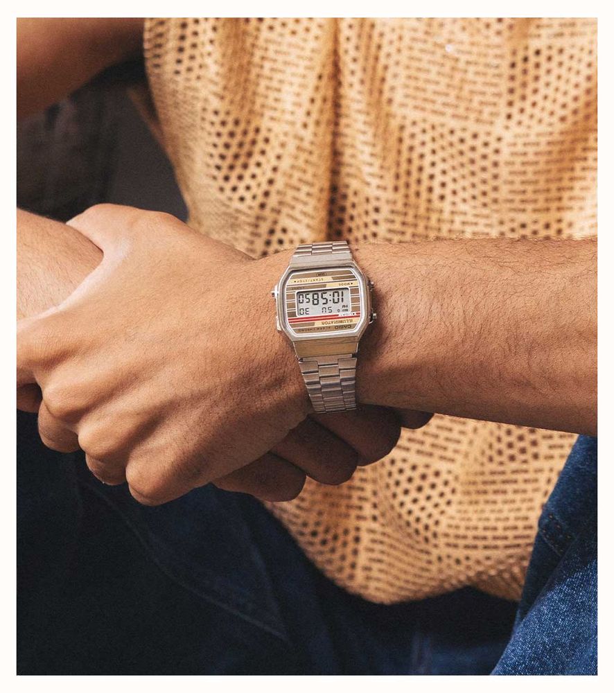 Casio Vintage Illuminator Alarm Chrono - Stainless Steel A168WEHA-9AEF ...