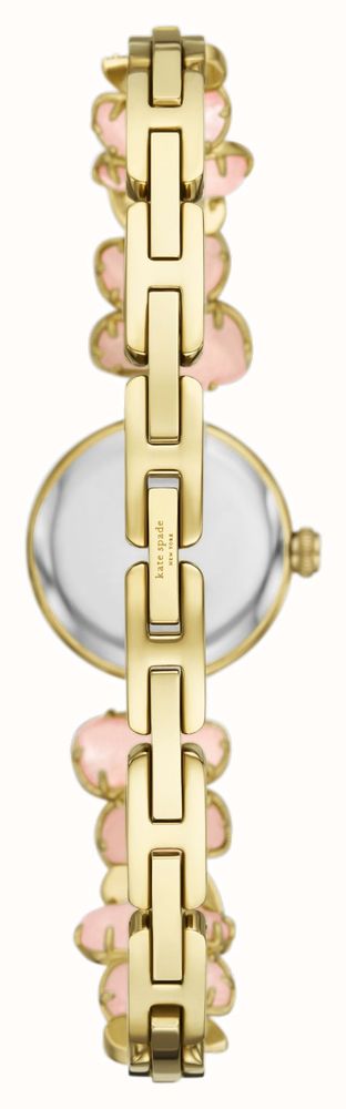 Kate Spade Monroe Floral (22mm) Silver Dial / Crystal-Set Gold PVD ...
