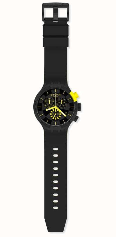 Swatch CHECKPOINT YELLOW | Big Bold Chrono | Black/Yellow Silicone ...