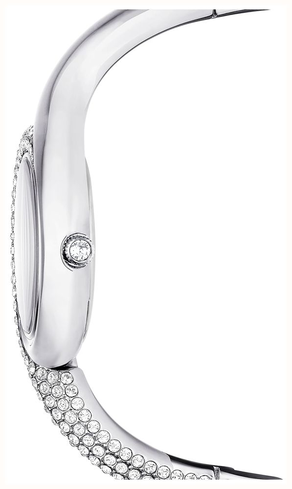 Swarovski Dextera Asymmetric Crystal (30mm) Silver Dial / Stainless ...