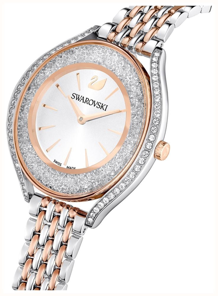 Swarovski Crystalline Aura (35.5mm) Silver Dial / Two-Tone Stainless ...