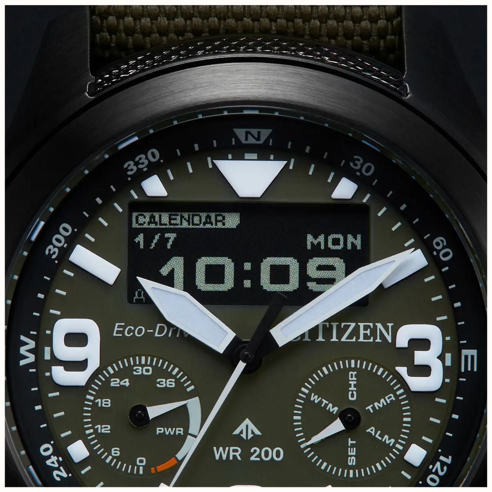 Citizen Promaster Land Combination World Timer (44mm) Green Dial ...