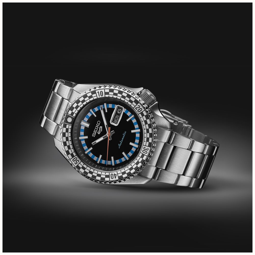 Seiko 5 Sports Black & White ‘Checker Flag’ Special Edition SRPK67K1 ...