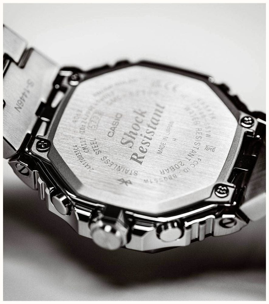 Casio G-Shock Full Metal Chronograph (46.3mm) Ice Blue Dial / Stainless ...