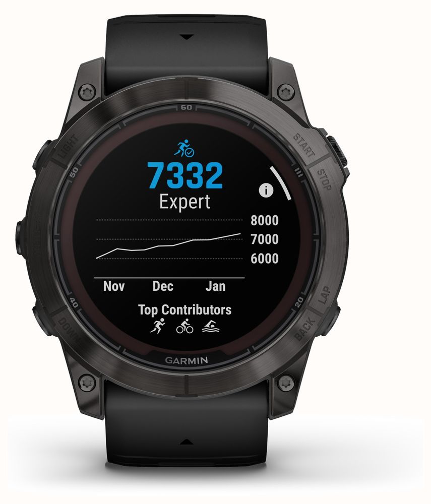 Garmin Fenix 7X Pro Sapphire Solar Carbon Gray DLC Titanium Black Band ...