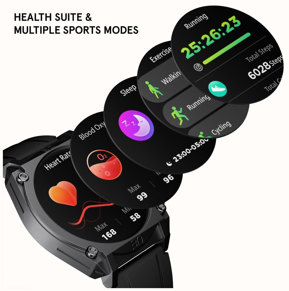 Police MyAvatar AMOLED Smartwatch (45mm) Digital Dial / Black Silicone ...