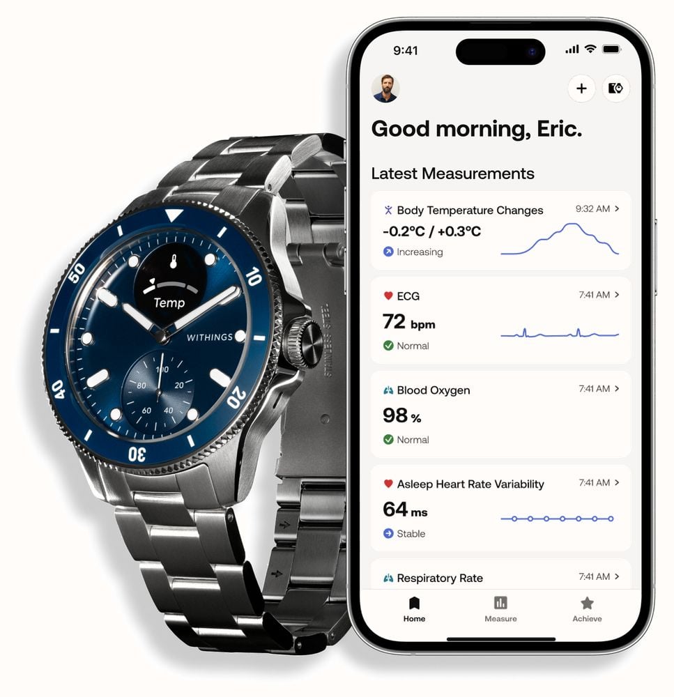 Withings ScanWatch Nova - Clinically Validated Hybrid Smartwatch (42mm ...