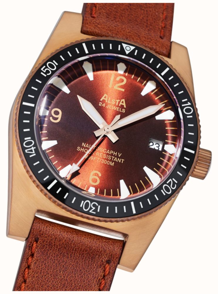 Alsta Nautoscaph V Bronze Porcelana Automatic (40mm) Brown Dial / Brown ...