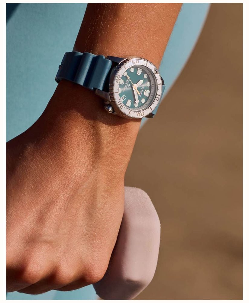 Citizen Eco-Drive Promaster Diver (37mm) Deep Blue Dial / Blue Rubber ...