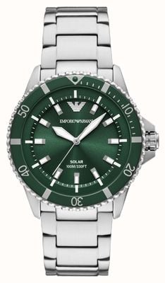 Emporio Armani Men's (41mm) Green Dial / Stainless Steel Bracelet ...