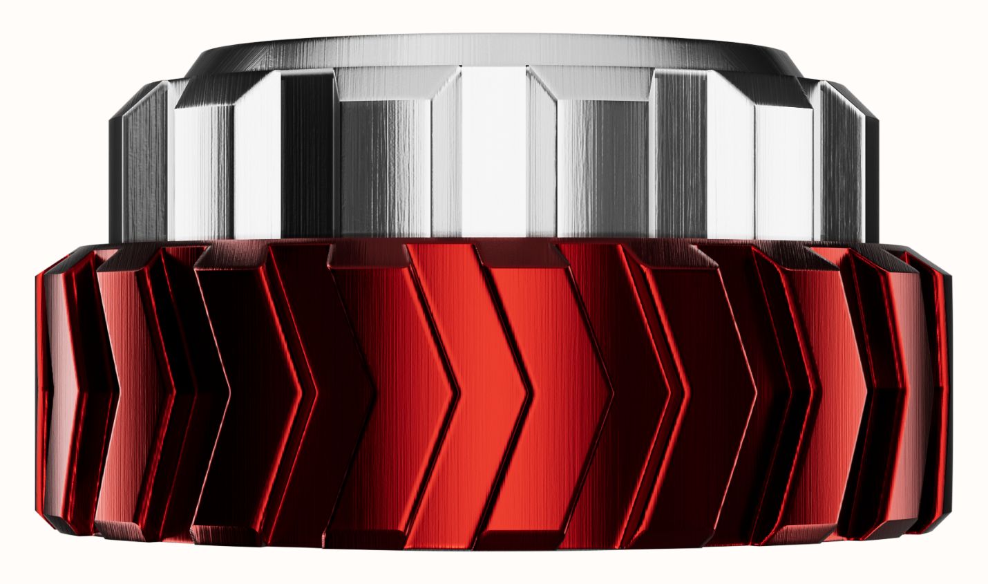 TSAR BOMBA Reactor Series Automatic (44mm) Silver & Red Dial / Red FKM ...