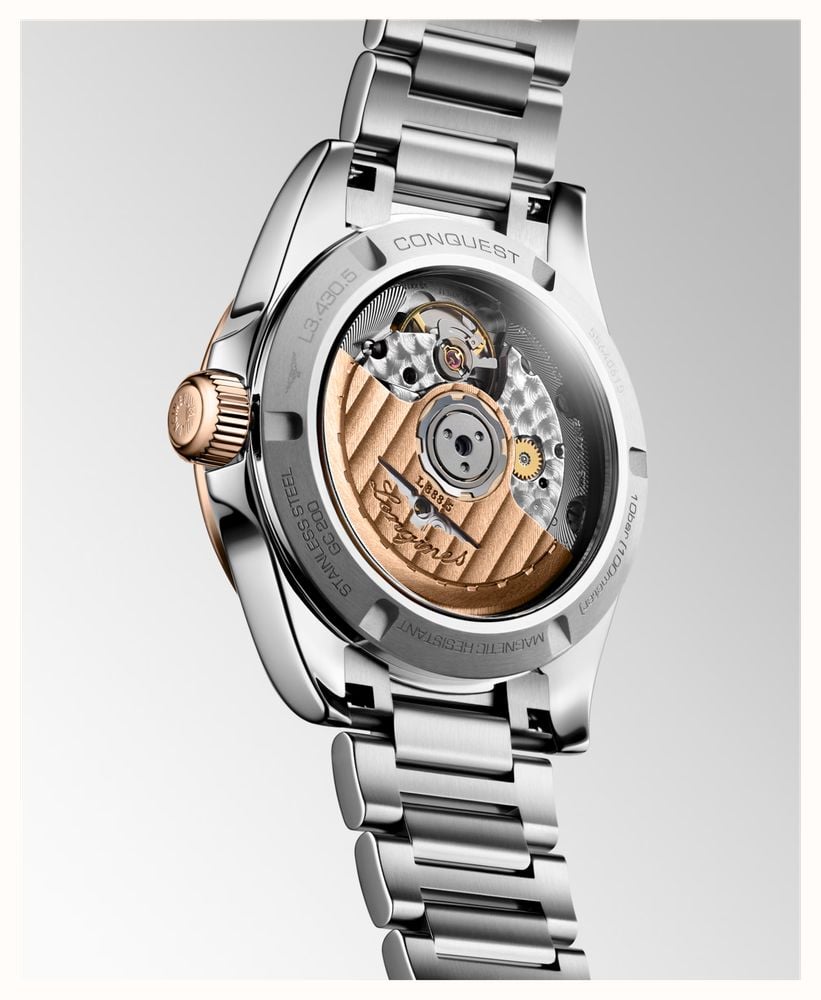 LONGINES Conquest Automatic 18k (34mm) Blue Sunray Dial / Stainless ...