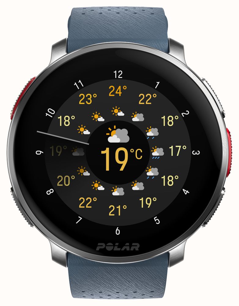 Polar Vantage V3 Premium Multisport Watch (47mm) Silver / Sky Blue S-L ...