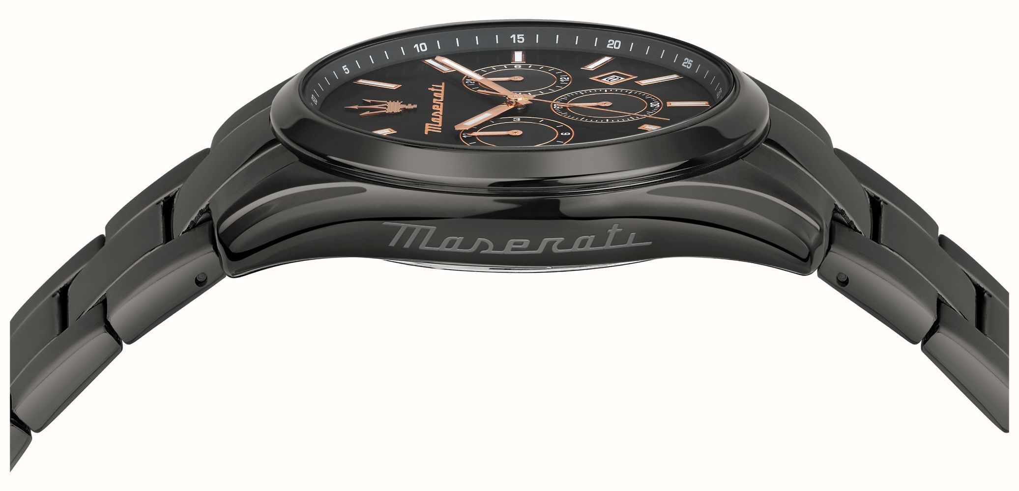 Maserati Men's Attrazione (43mm) Black Dial / Black Stainless Steel ...