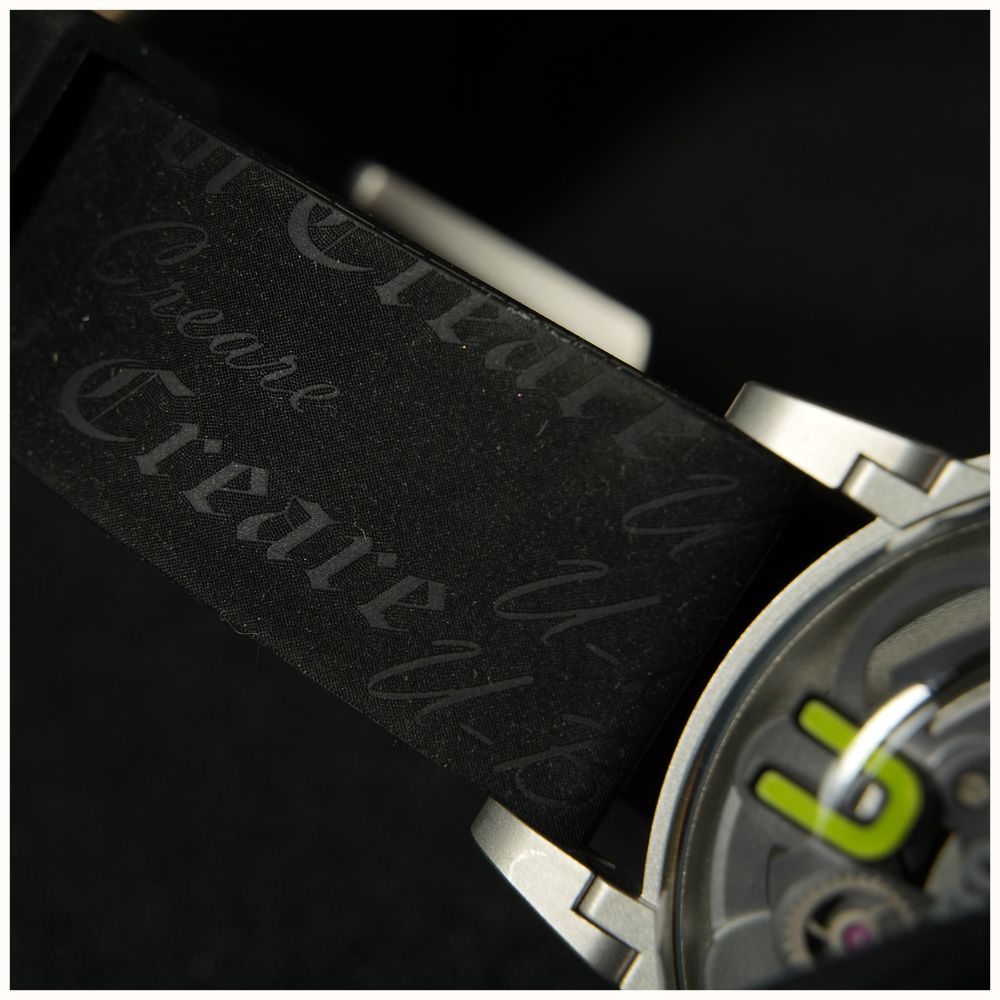 U-Boat U-65 SS Green (44mm) Grey Skeleton Dial / Black Vintage-Style ...