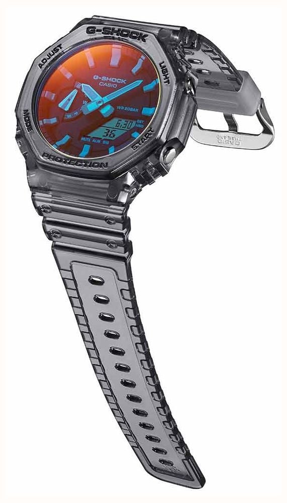 Casio G-Shock Beach Time Lapse (45.4mm) Blue Red Dial / Grey Resin ...