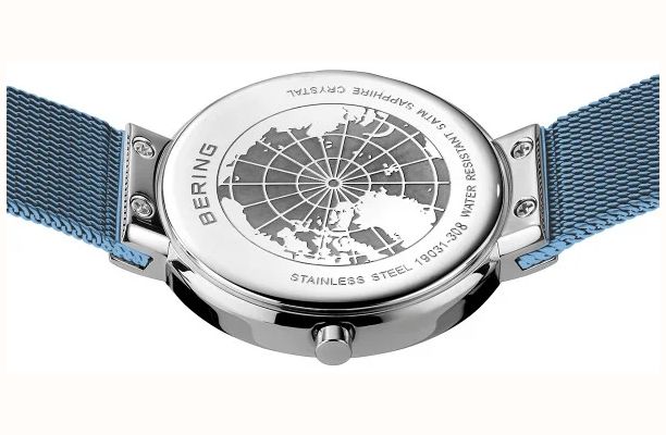 Bering Women's Classic (31mm) Blue Patterned Dial / Blue Stainless ...