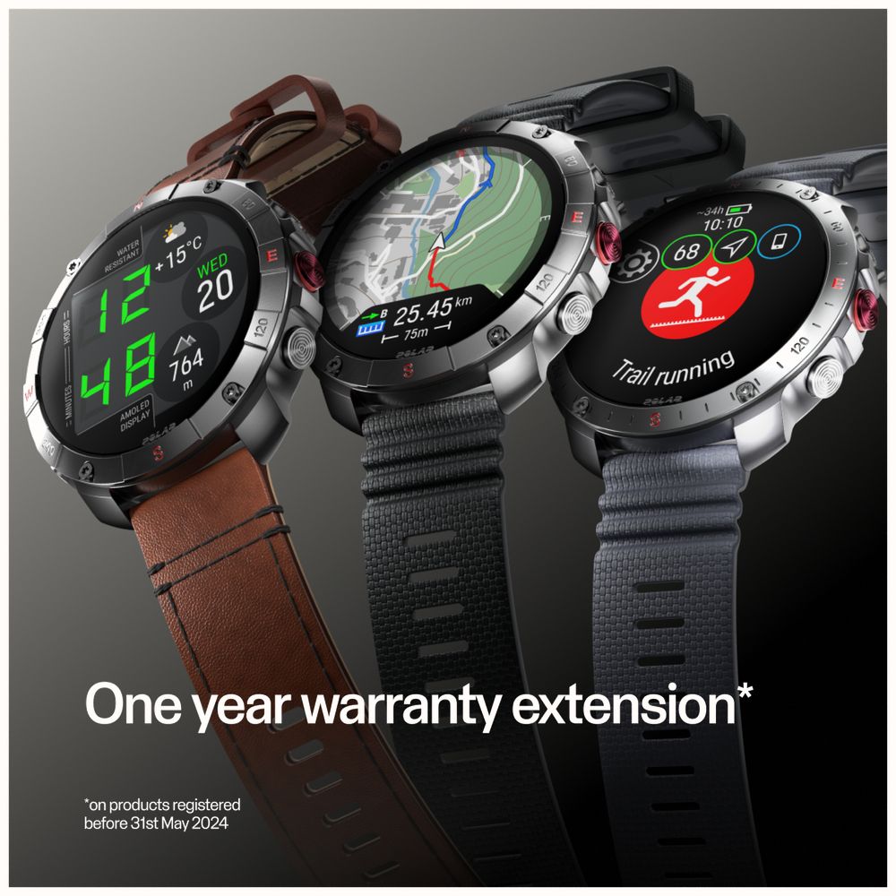 Polar Grit X2 Pro Premium GPS Smart Sports Watch Black (S-L) 900110283 ...