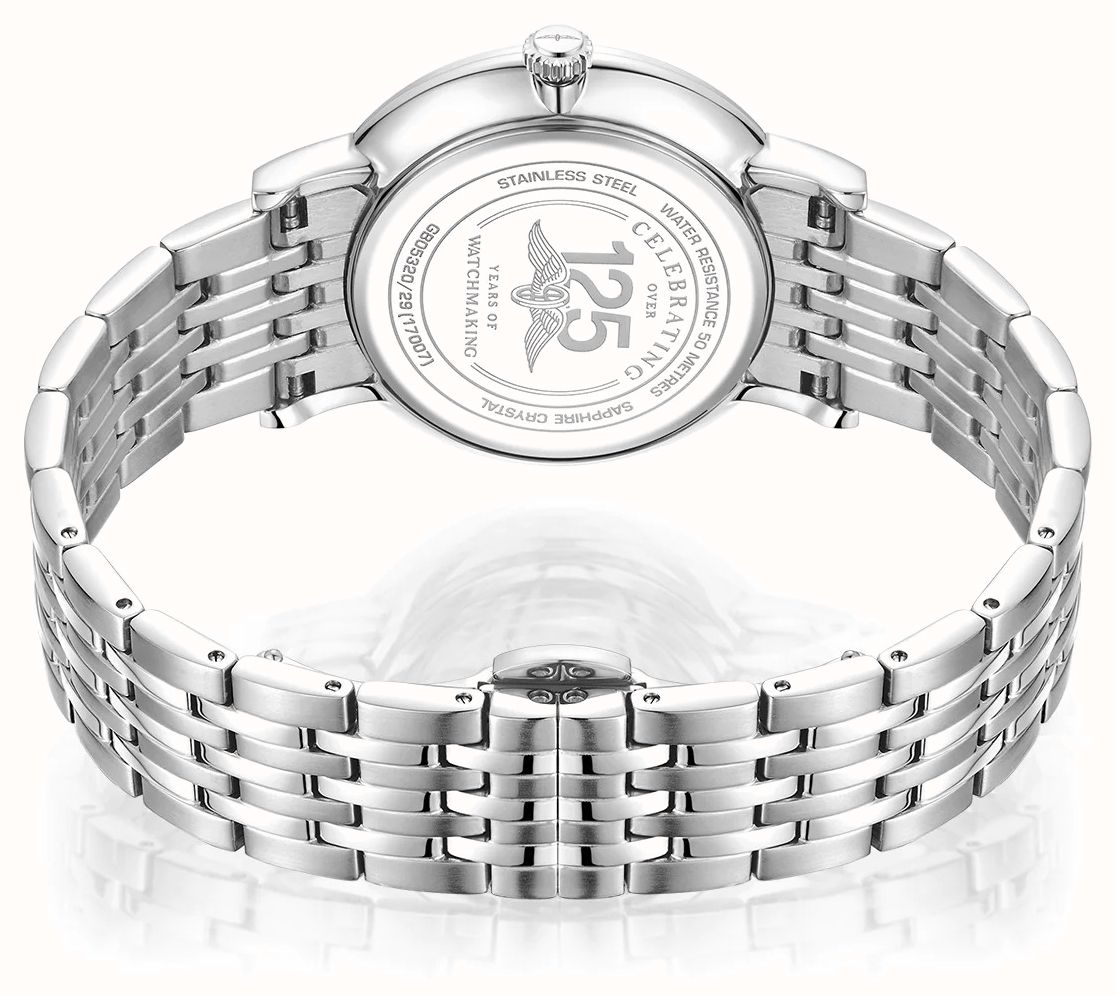 Rotary Dress Small-Seconds Quartz (37mm) White Guilloché Dial ...