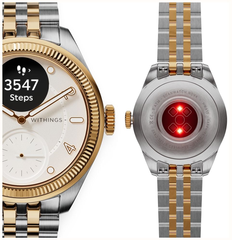 Withings Scanwatch Nova Brilliant Hybrid Smartwatch (39mm) Sand Hybrid ...