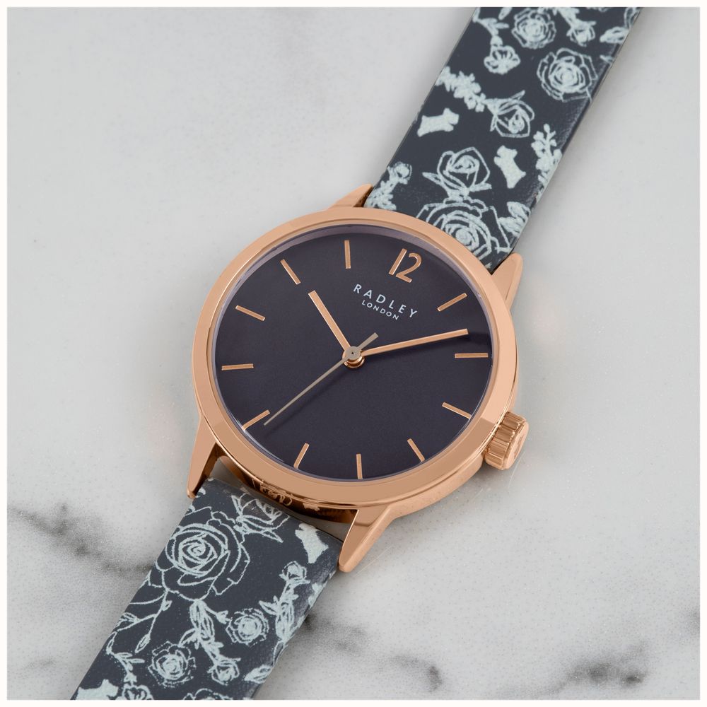 Radley Women's Dark Navy Leather Strap | Black Dial RY21250A - First ...