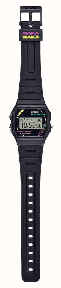 Casio X PAC-MAN Special Edition (35.2mm) Black Digital Dial / Black ...
