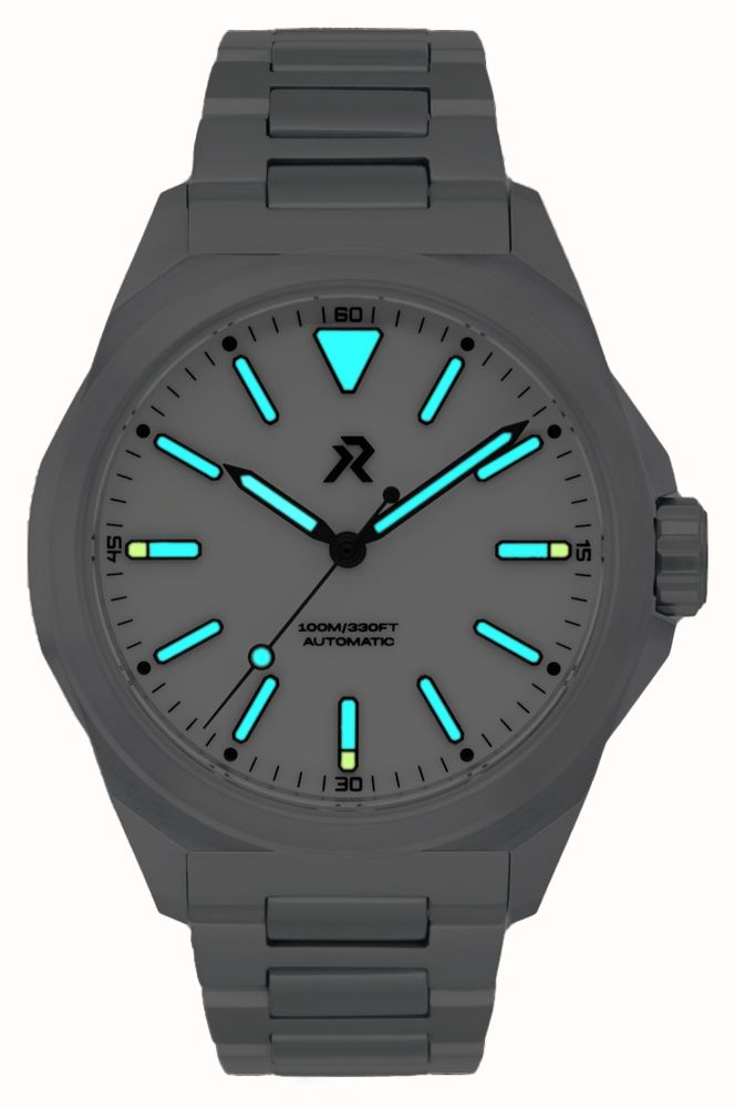 RZE Resolute Pro Automatic (40mm) White Enamel Dial / UltraHex Titanium ...