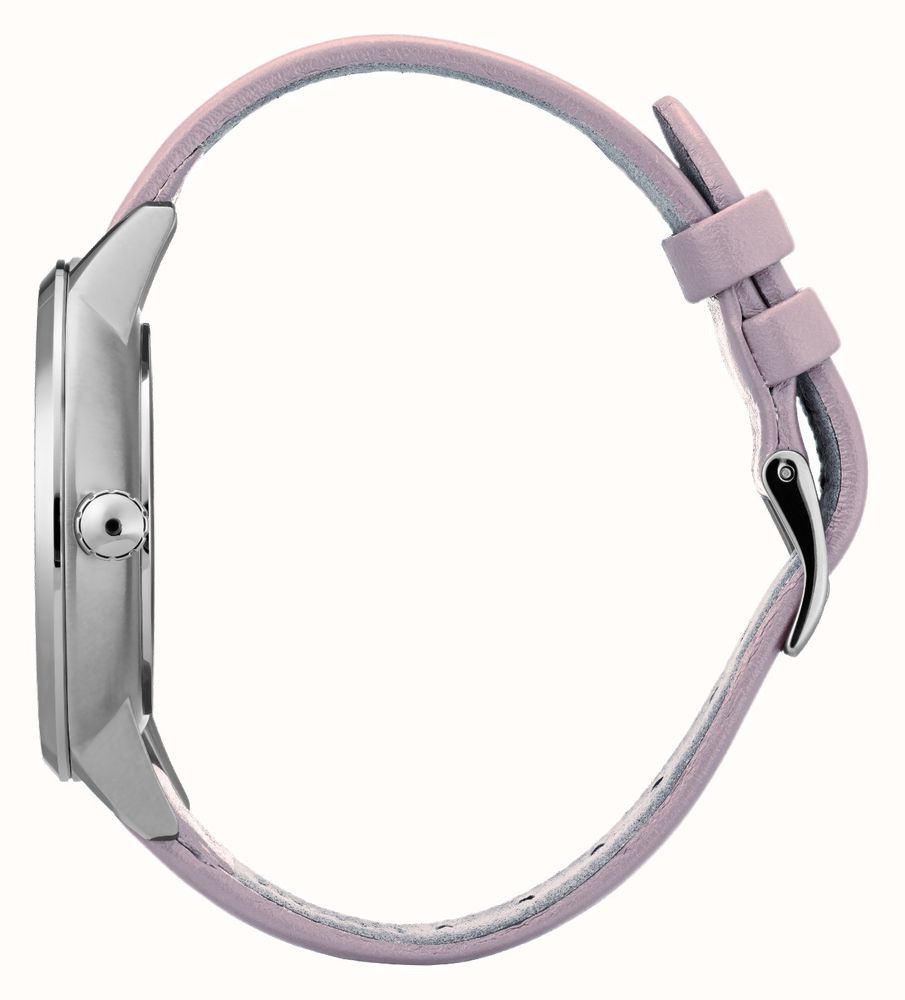 BOSS Silver Dial Day & Date Sub Dial Crystal Set Pink Leather 1502419 ...