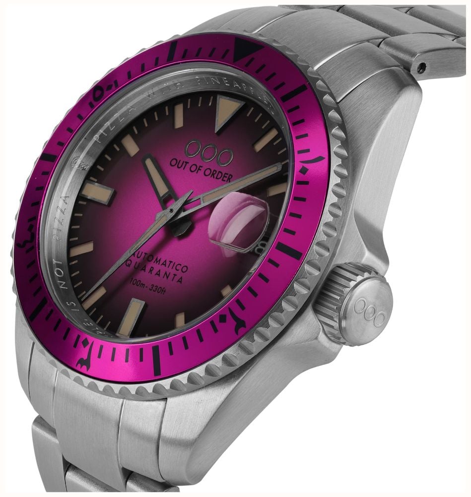 Out Of Order MAGENTA AUTOMATICO QUARANTA (40mm) Sunburnt Pink Dial ...