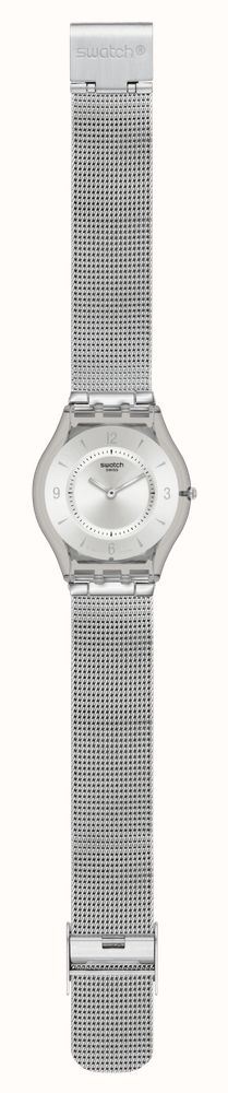 Swatch METAL KNIT (34mm) Silver Dial / Stainless Steel Milanese ...