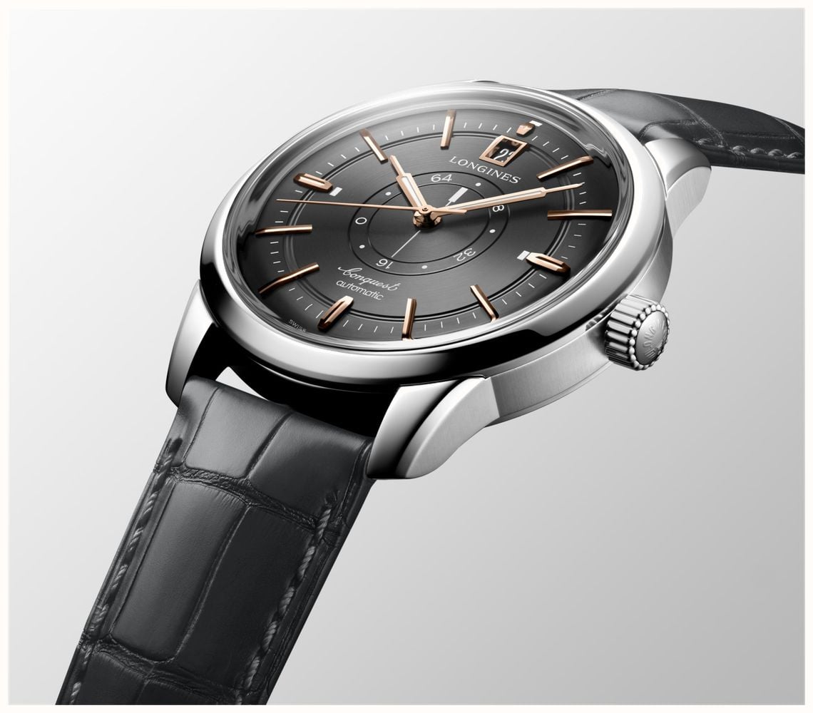 LONGINES Conquest Heritage Central Power Reserve (38mm) Anthracite Grey ...