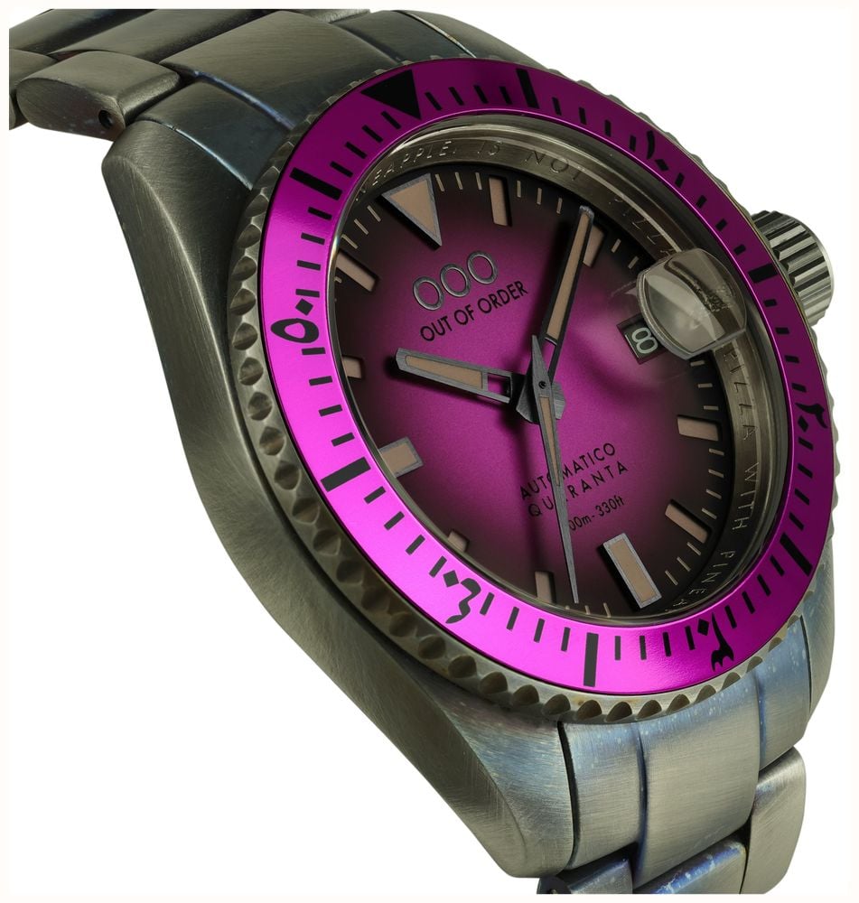 Out Of Order MAGENTA AUTOMATICO QUARANTA (40mm) Sunburnt Pink Dial ...