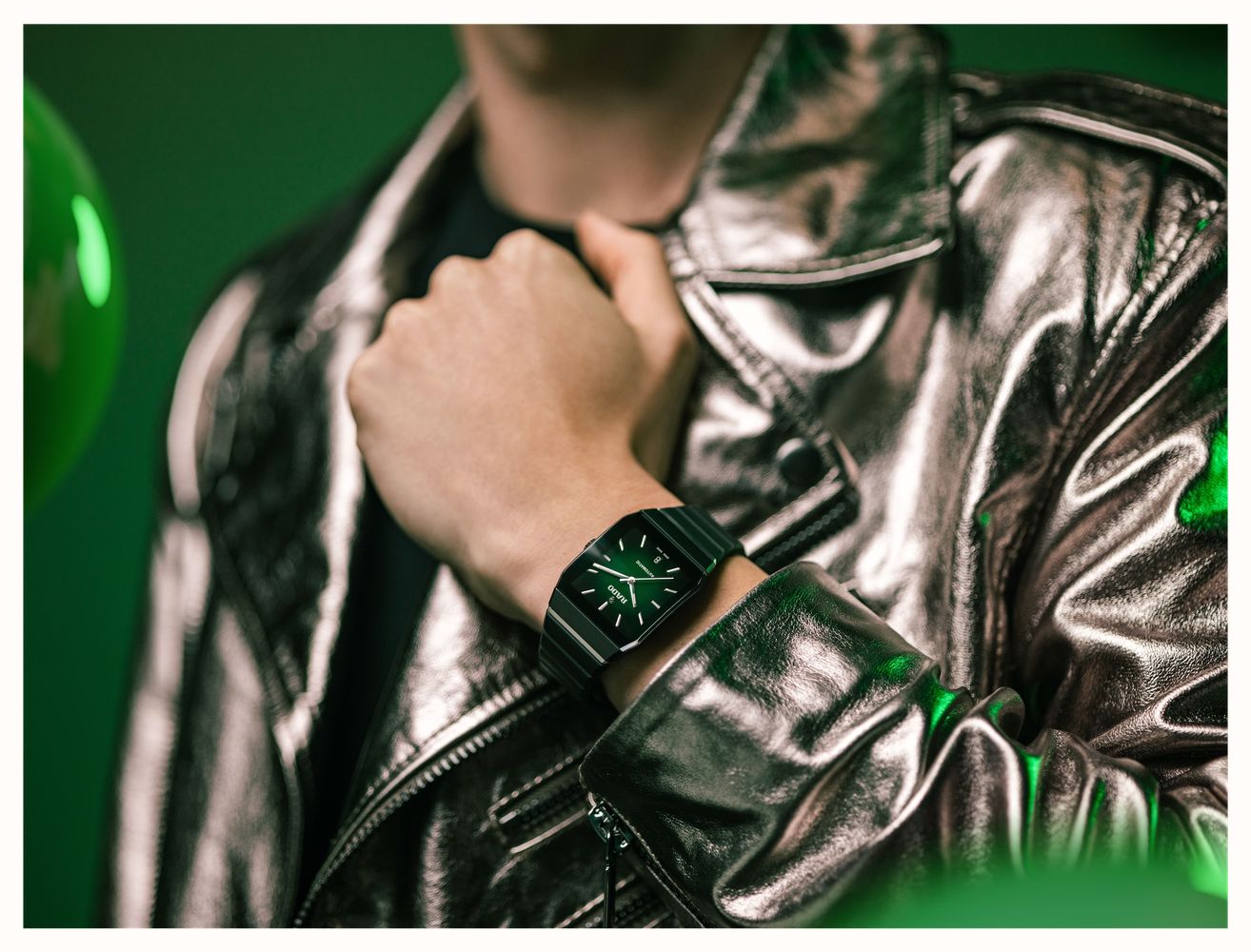 RADO Anatom Automatic (32.5mm) Green Gradient Dial / Black Rubber Strap ...