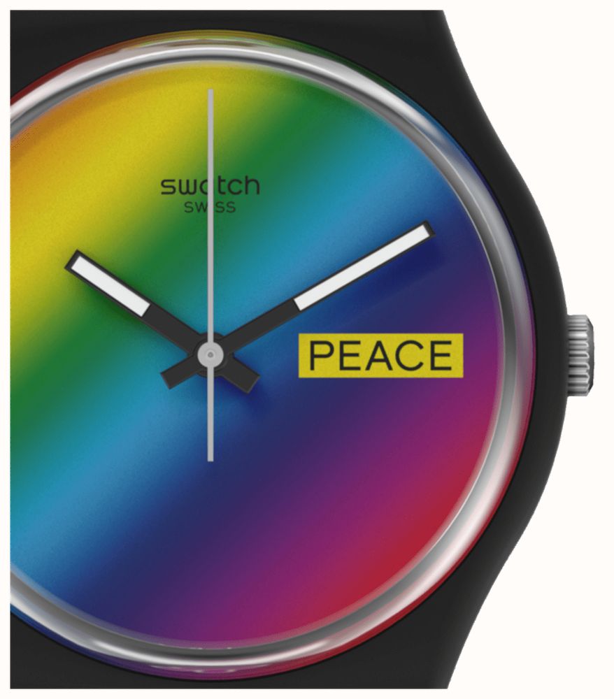 Swatch Flower Power GO WITH THE 'BOW Bioceramic Watch SO31B101 - First ...
