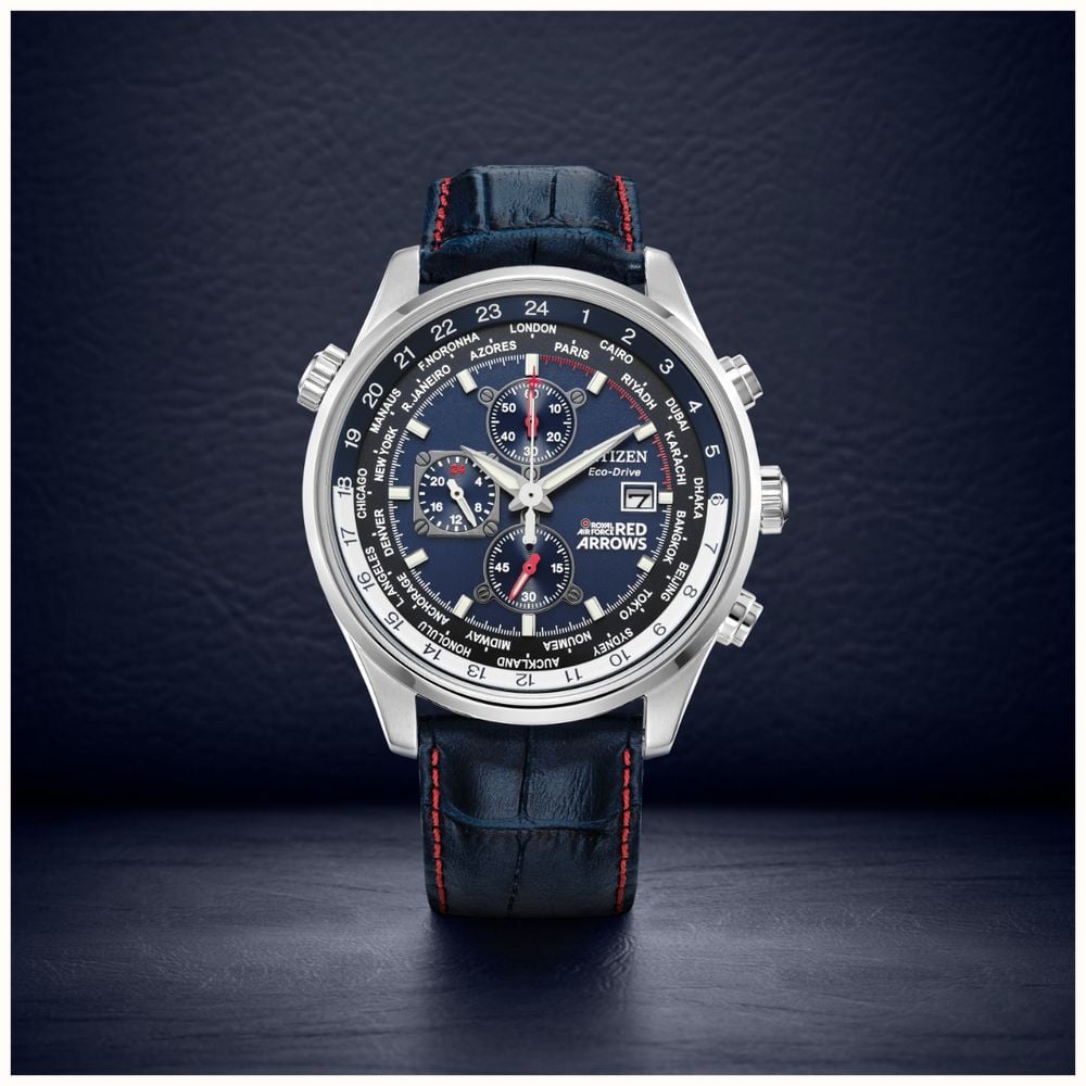 Citizen Red Arrows Chronograph Eco-Drive Blue Leather CA0081-01L ...