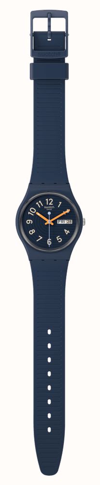 Swatch TRENDY LINES AT NIGHT (34mm) Blue Dial / Blue Silicone Strap ...