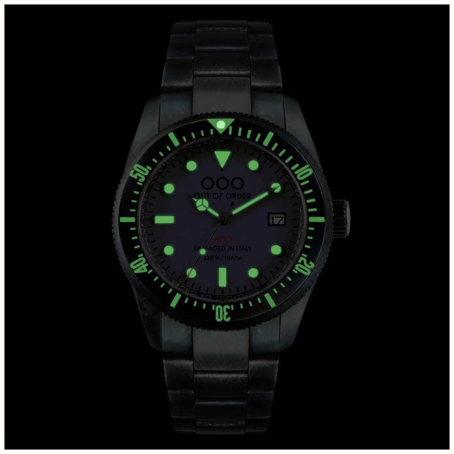 Out Of Order Blue Auto 2.0 (44mm) Blue Dial / Aged Stainless Steel OOO ...