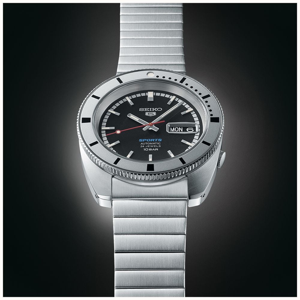 Seiko 5 Sports ‘Pepper Black’ 1968 Recreation Limited Edition Eng/Kanji ...